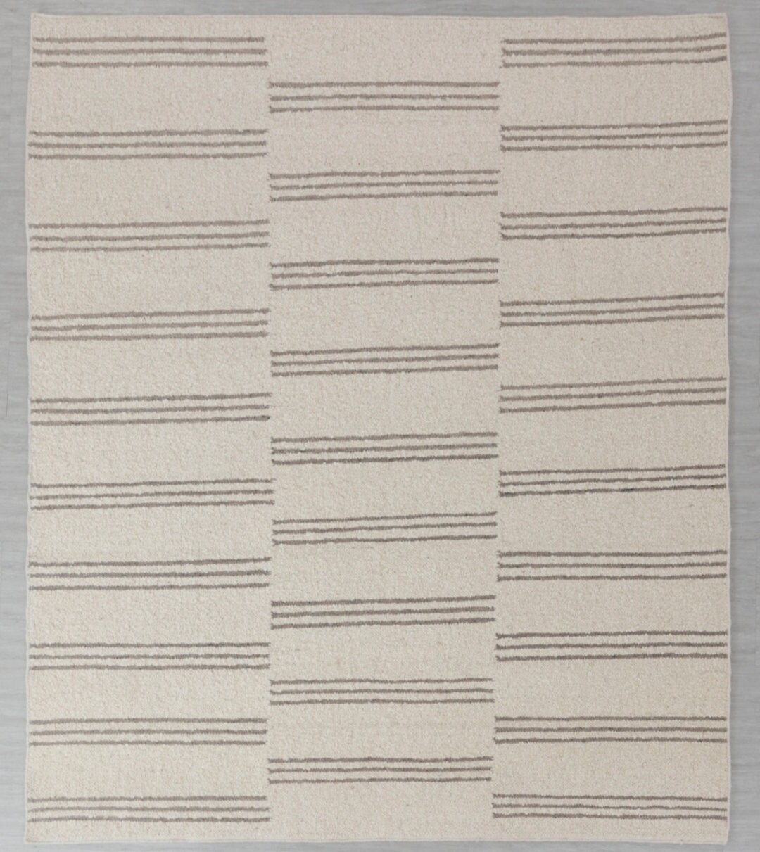 Hand Woven Hand Corded Wool Rug Natural White & Grey Color 5X8, 6X9 ...
