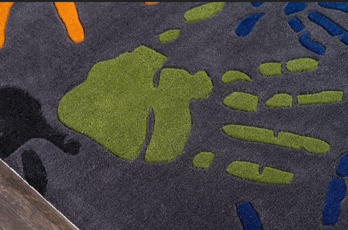 Hand-tufted Wool Rug: Colorful Handprints, Kids Room Decor - Etsy