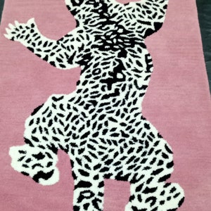Leopard Print Rug,hand Tufted Rug. Leopard Runner Rug, Kids Rugs, Area ...