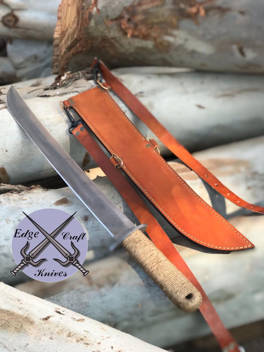 Handmade Steel Bush Waki Sword Hand-forged Damascus Steel Samurai Sword ...