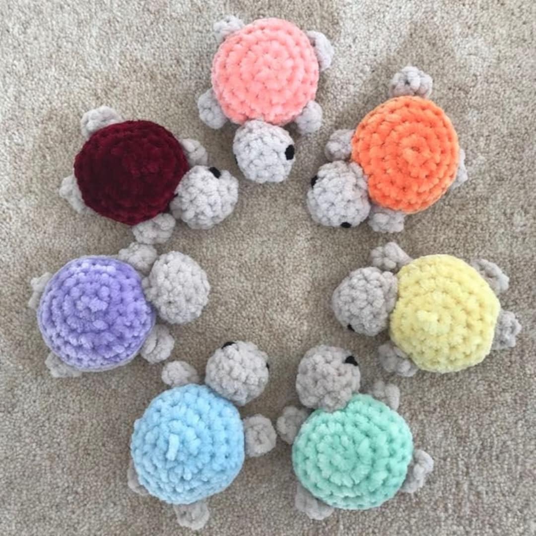 Small Crochet Turtle Plushie - Etsy UK