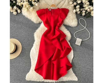 Red Night Out Dress - Etsy