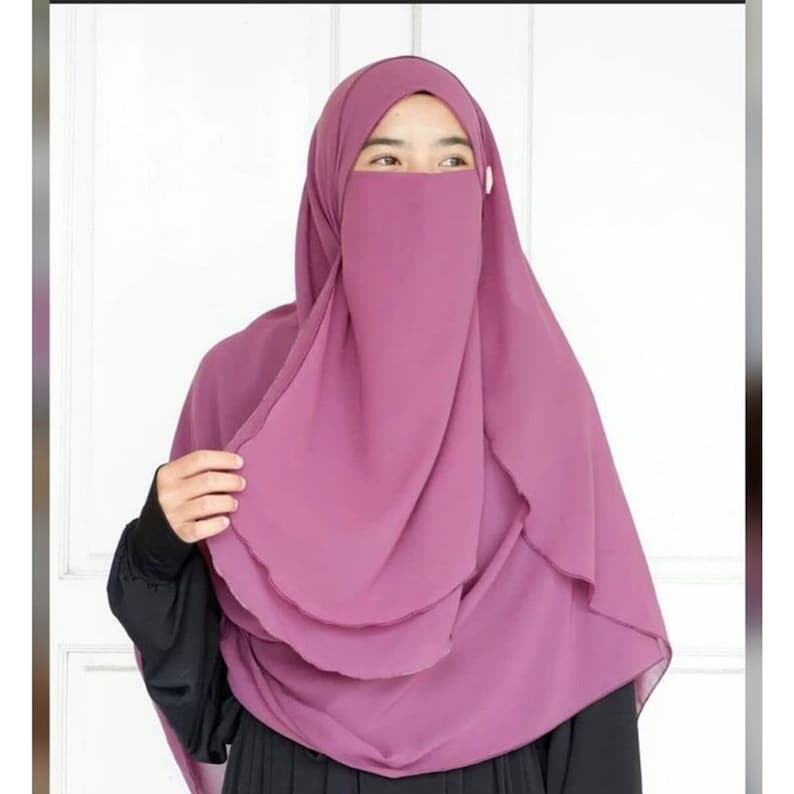 Pashmina Instant / Shar'i Jilbab / Instant Veil / Free Dual Layer ...