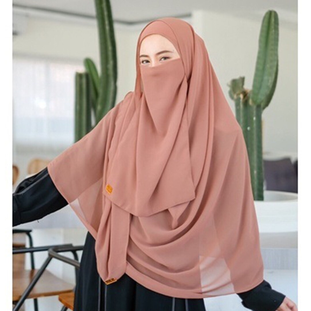 Pashmina Instant / Shar'i Jilbab / Instant Veil / Free Dual Layer ...