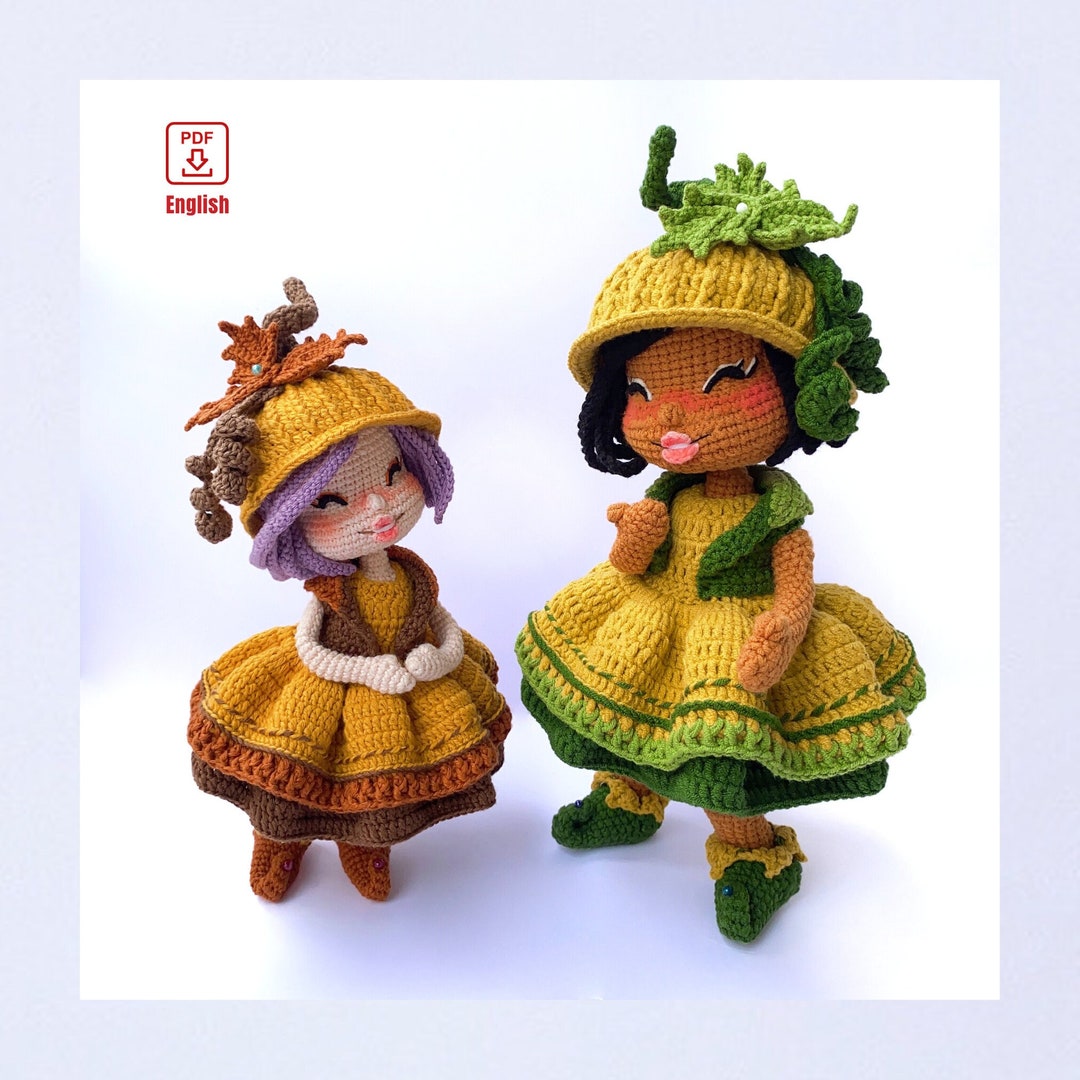 Crochet Autumn Doll Pattern: Cute Pumpkin Doll Amigurumi Fall Season ...