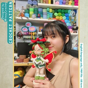 Doll Crochet Pattern: Christmas Flower Fairy, Amigurumi Xmas Doll ...