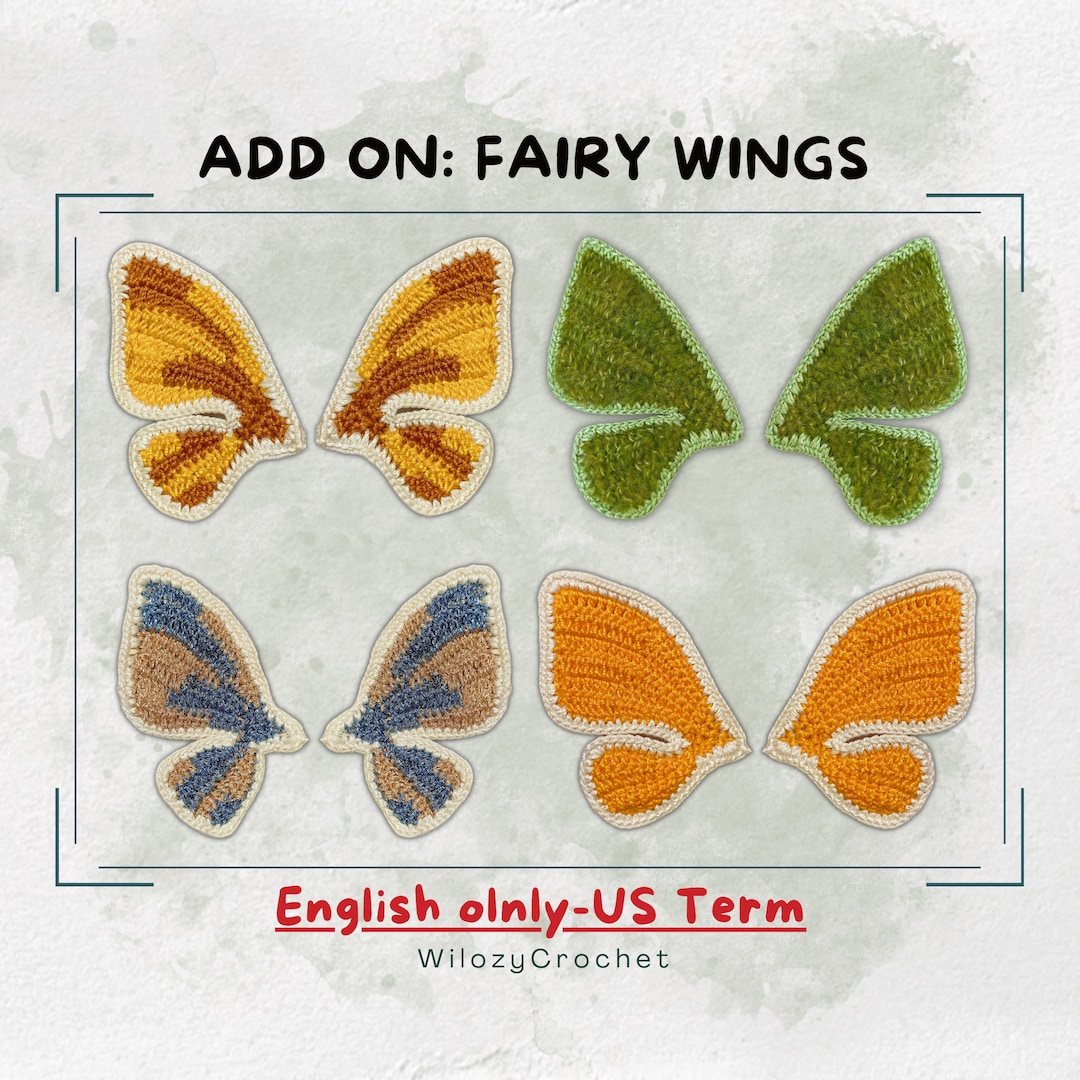 Fairy Wings Crochet Pattern - NO Doll Pattern, Pixie Wings Amigurumi ...
