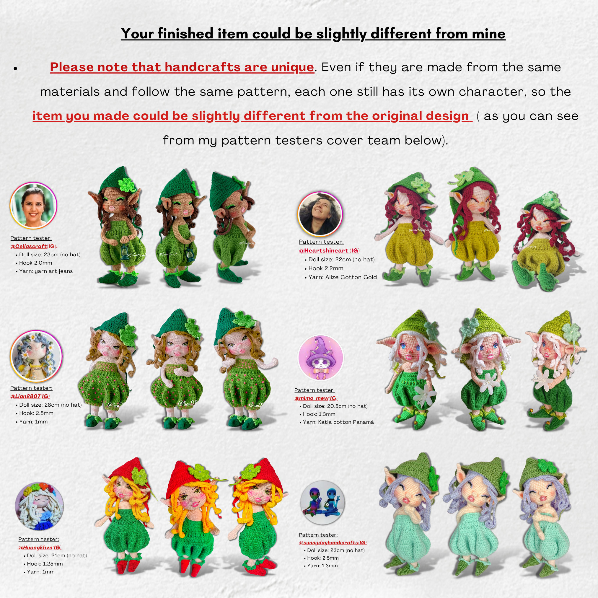 Crochet Elf Doll Pattern: LUCKY the 4-leaf Clover | Christmas Amigurumi ...