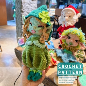 Crochet Elf Doll Pattern: LUCKY the 4-leaf Clover | Christmas Amigurumi Elves Pattern | PDF ...