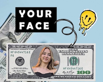 Your Face on Money, Gold Money, Game Money, 50 Dollar Bill, Party Money ...