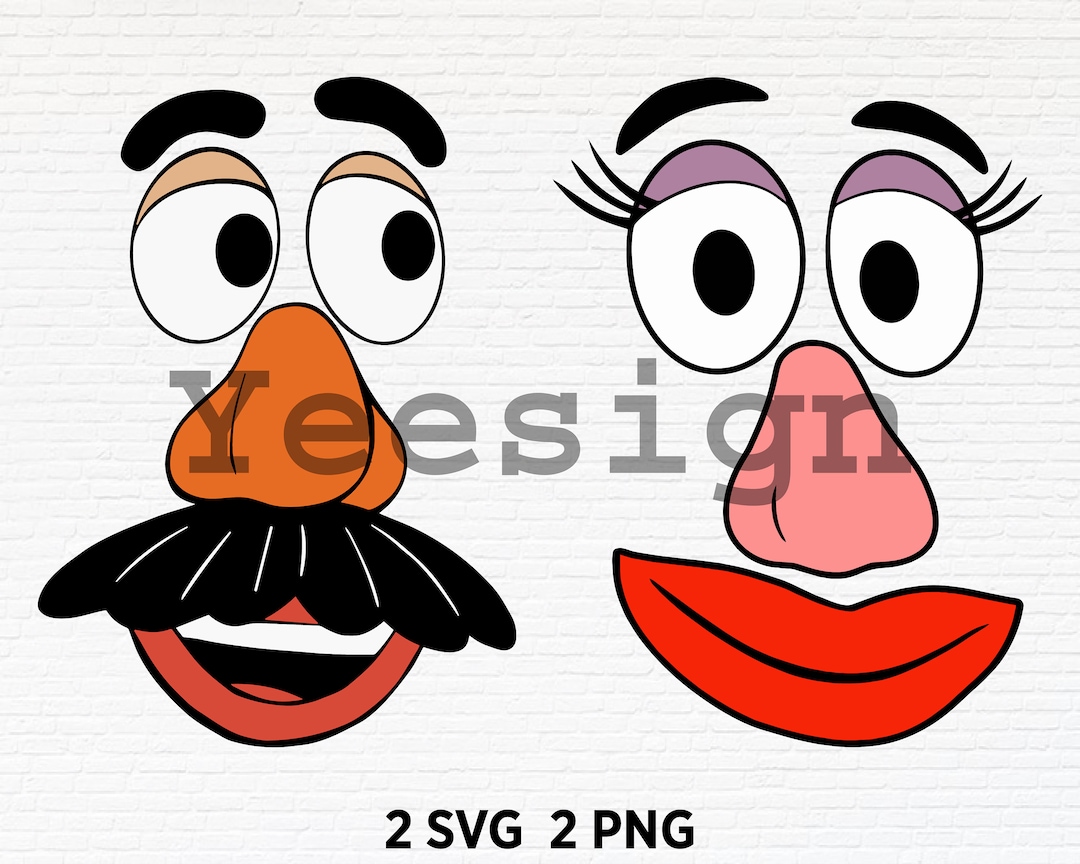 Mr and Mrs Potato Heads Svg Png - Etsy