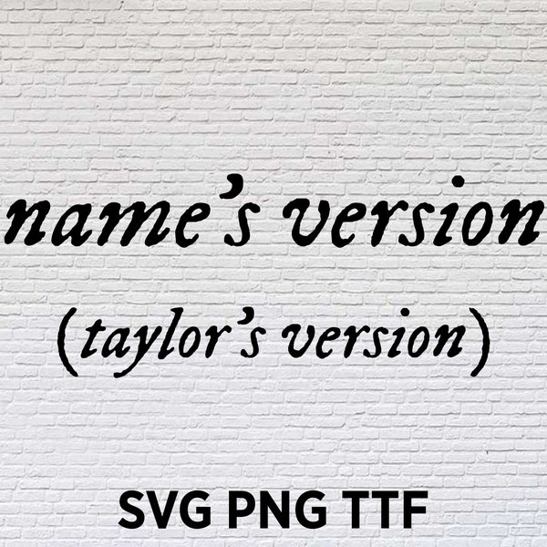Taylors Version Font Svg - Etsy Australia