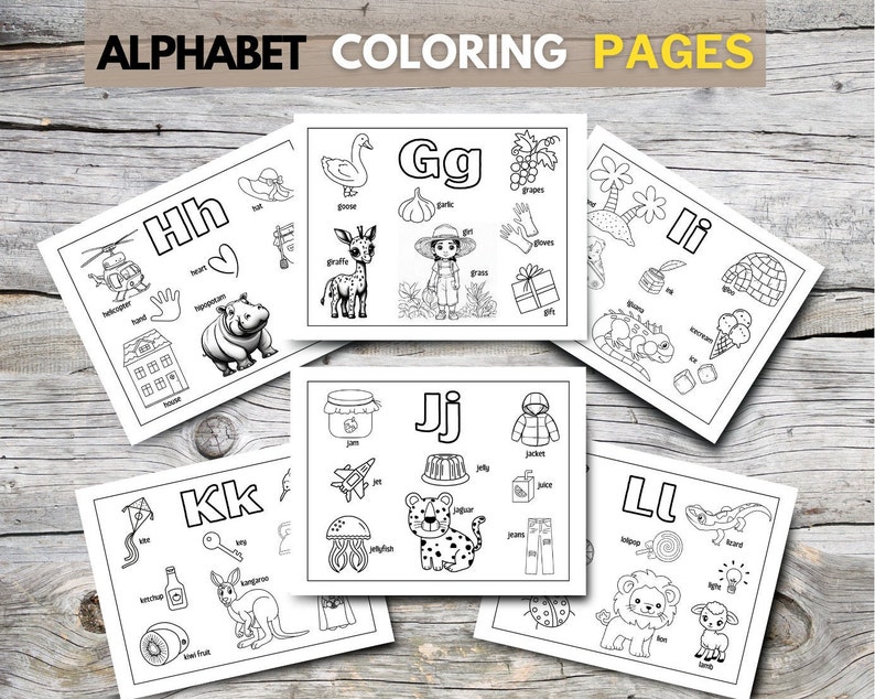 26 Printable Alphabet Coloring Pages Worksheets for Preschool Kids ...