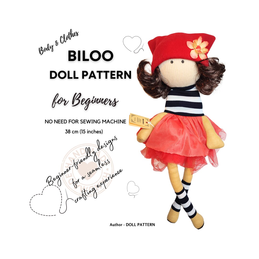 BILOO Doll Pattern, Body and Clothes-pdf Pattern Download - Etsy