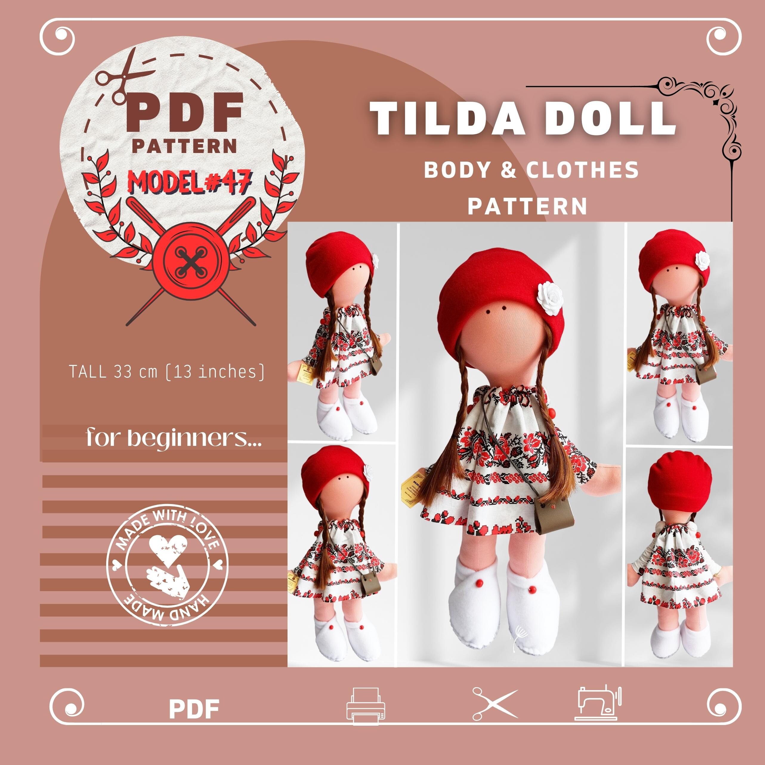 Traditional Rag Doll Pattern for Sewing Body & Clothes PDF Download - Etsy