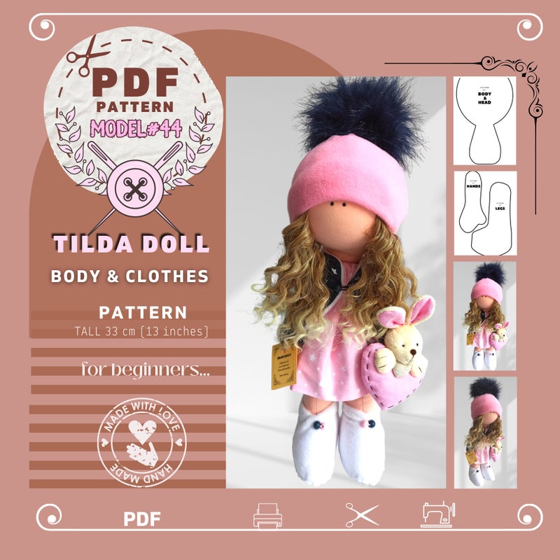Tilda Doll Pattern - Etsy