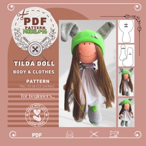 Tilda Doll Pattern for Body and Clothes, Size 33 Cm (13 Inches)- Model ...