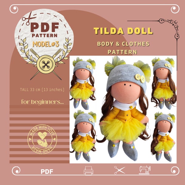 Tilda Doll Pattern - Etsy