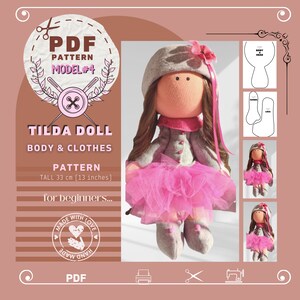 Tilda Doll Pattern for Body and Clothes Model4, Size 33 Cm 13 Inches ...
