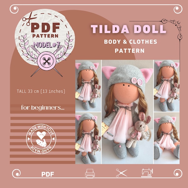 Tilda Doll Pattern - Etsy
