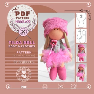 Tilda Doll Pattern for Body and Clothes, Size 33 Cm (13 Inches)- Model ...