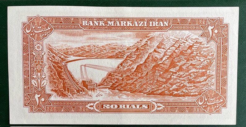 Original 20-rial-banknote (pahlavi-dynastie, 1969) – Exzellenter ...