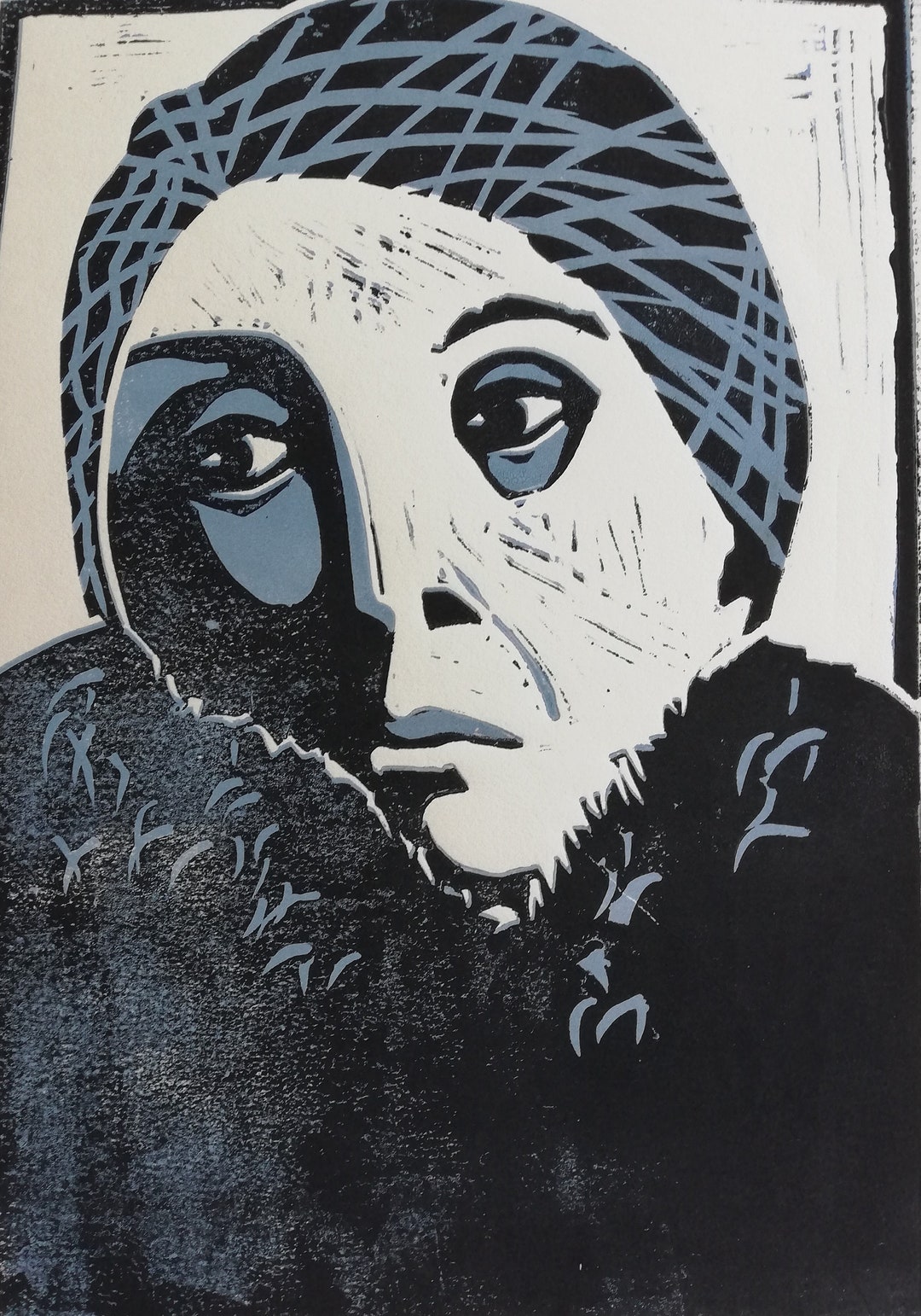 Tania Blixen Portrait Linocut Printmaking Original Graphic - Etsy