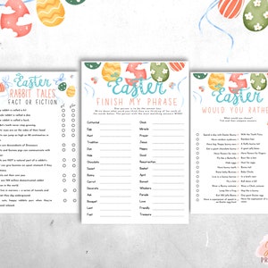 Easter Party Games Bundle | Printable Family Friendly Easter Activities ...