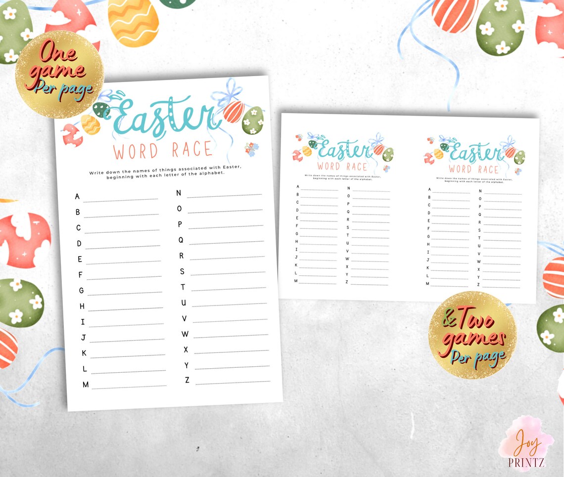 Easter Party Games Bundle | Printable Family Friendly Easter Activities ...