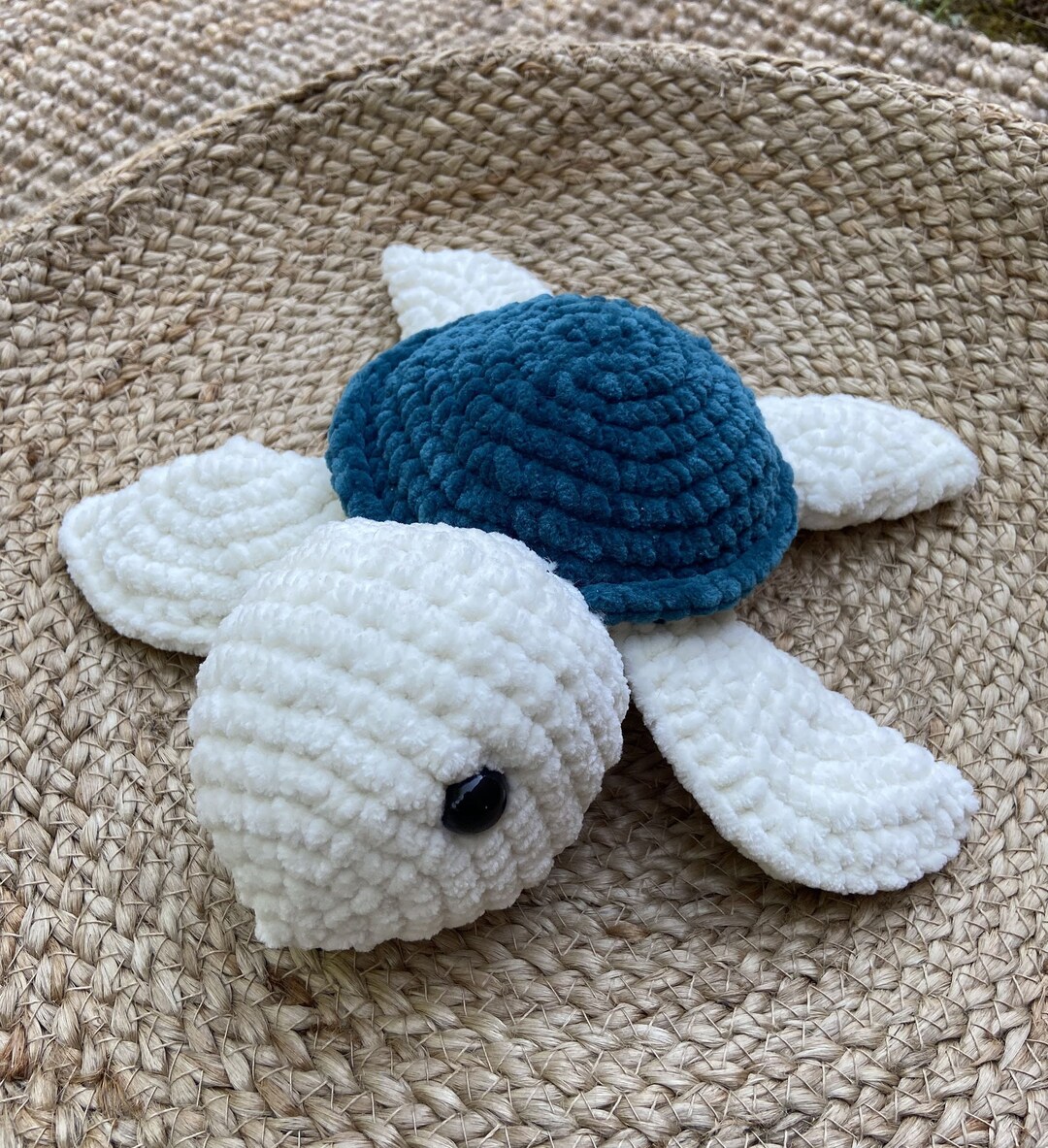 Large Crochet Turtle / Velvet Wool / Plush / Comforter - Etsy