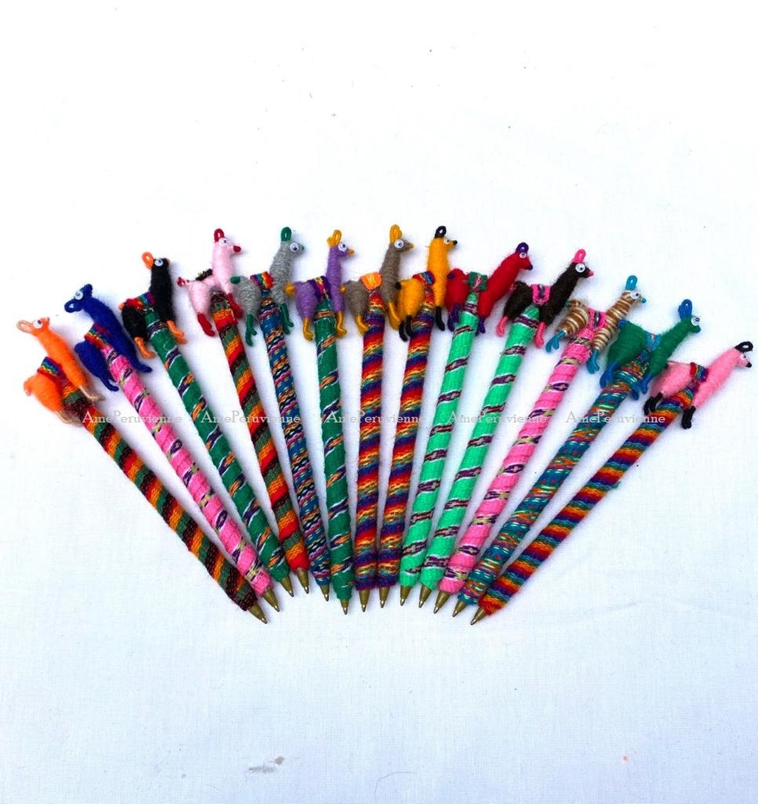 Lot of 28 Alpaca Pen, Llama Pen, Tiny Llama Pen, Pens Peruvian, Pen ...