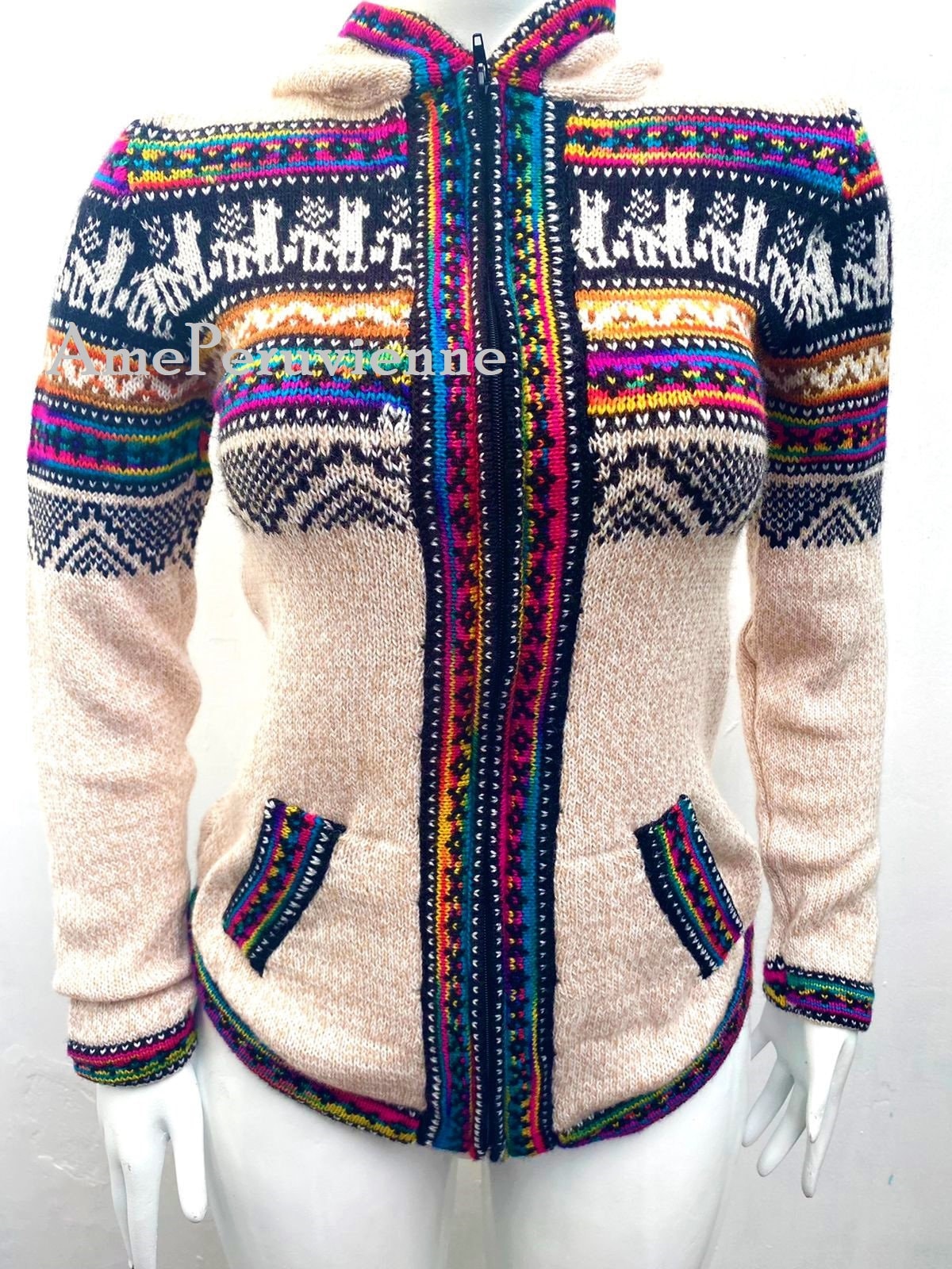 Peruvian Alpaca Sweater for Woman Traditional Design Sweater Gift for ...