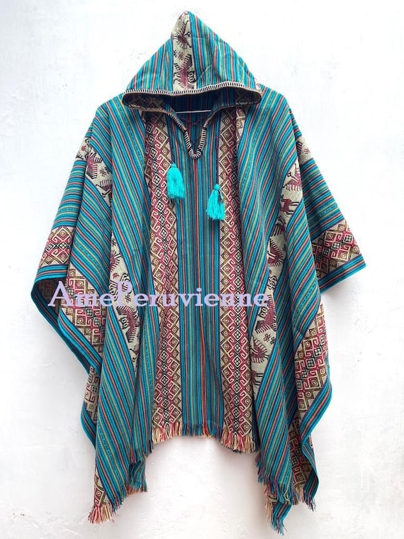 Poncho Peru Peruvian Poncho Inca Poncho Alpaca Sweater Peru