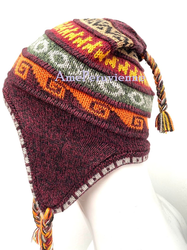 Unisex Peruvian Alpaca Hat Chullo With Earflaps 100% Lining - Etsy