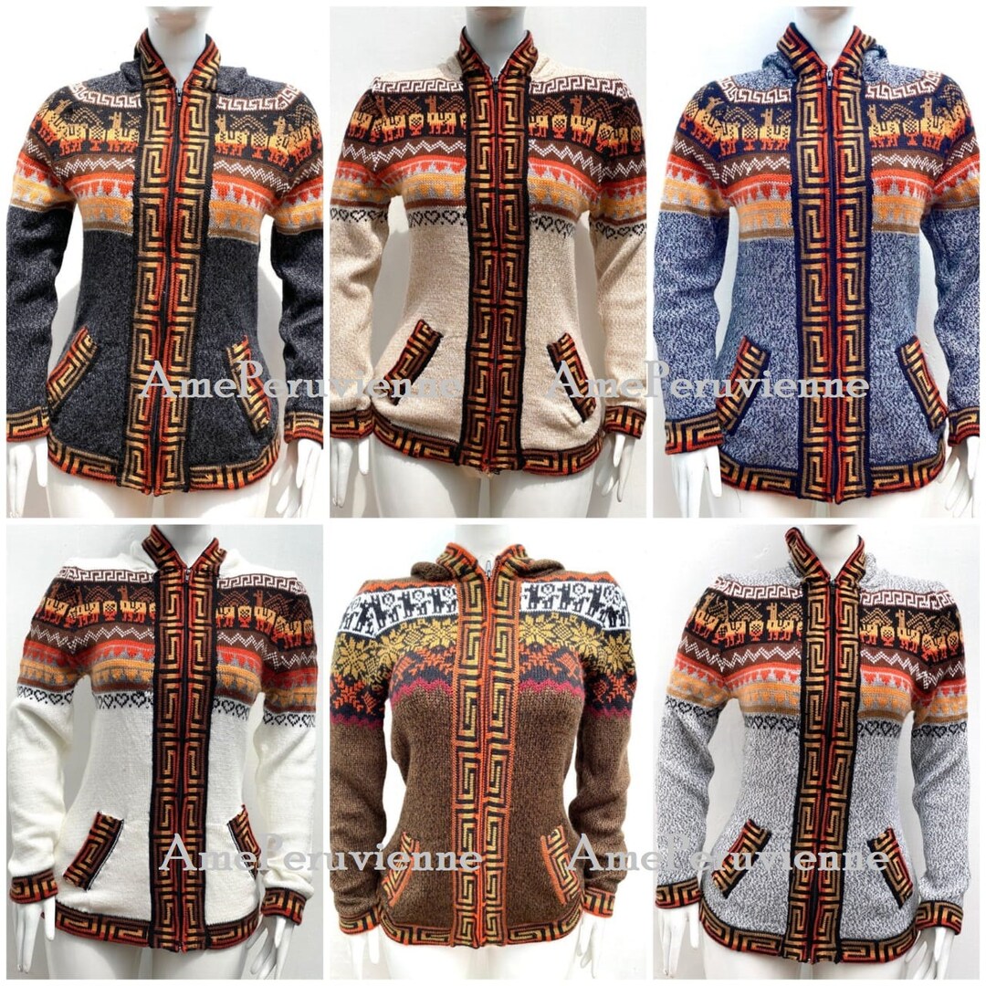 Peruvian Alpaca Sweater for Woman Traditional Design Sweater Gift for ...