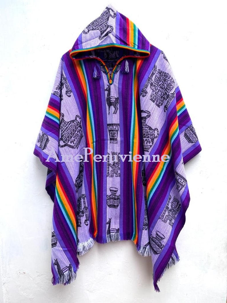 Alpaca Poncho for Men and Woman, Poncho Alpaca Wool, Peru, Poncho for ...