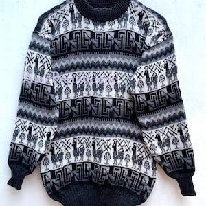 Green Military Alpaca Sweater, Peruvian Sweater, Unisex Sweater ...