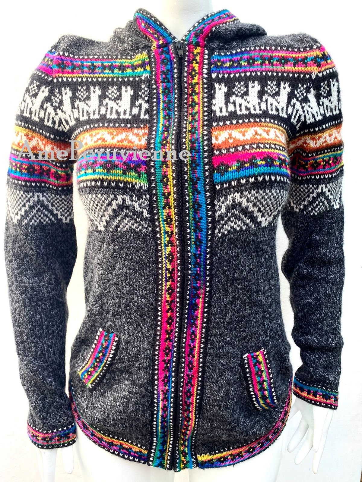 Peruvian Alpaca Sweater for Woman Traditional Design Sweater Gift for ...