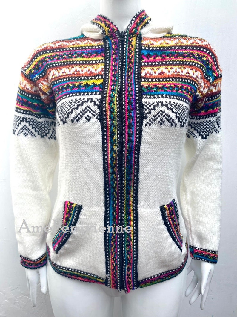 Peruvian Alpaca Sweater for Woman Traditional Design Sweater Gift for ...