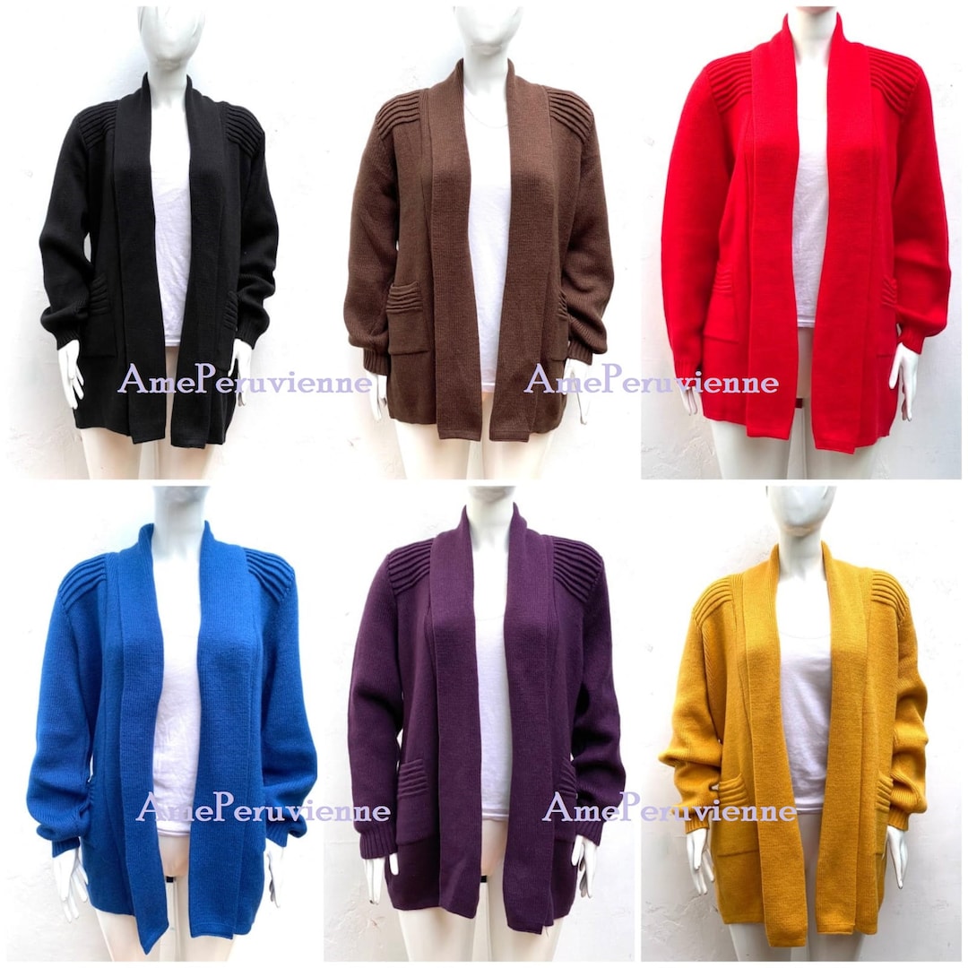 Cardigan Alpaca Wool Womens - Warm Soft & Thick - 100% Alpaca Sweater ...