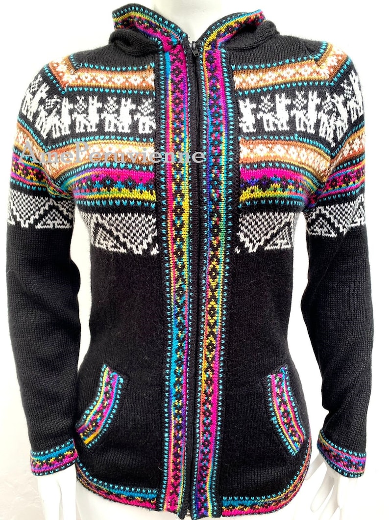 Peruvian Alpaca Sweater for Woman Traditional Design Sweater Gift for ...