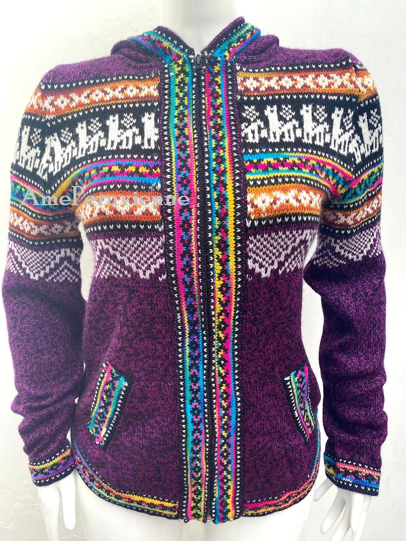 Peruvian Alpaca Sweater for Woman Traditional Design Sweater Gift for ...