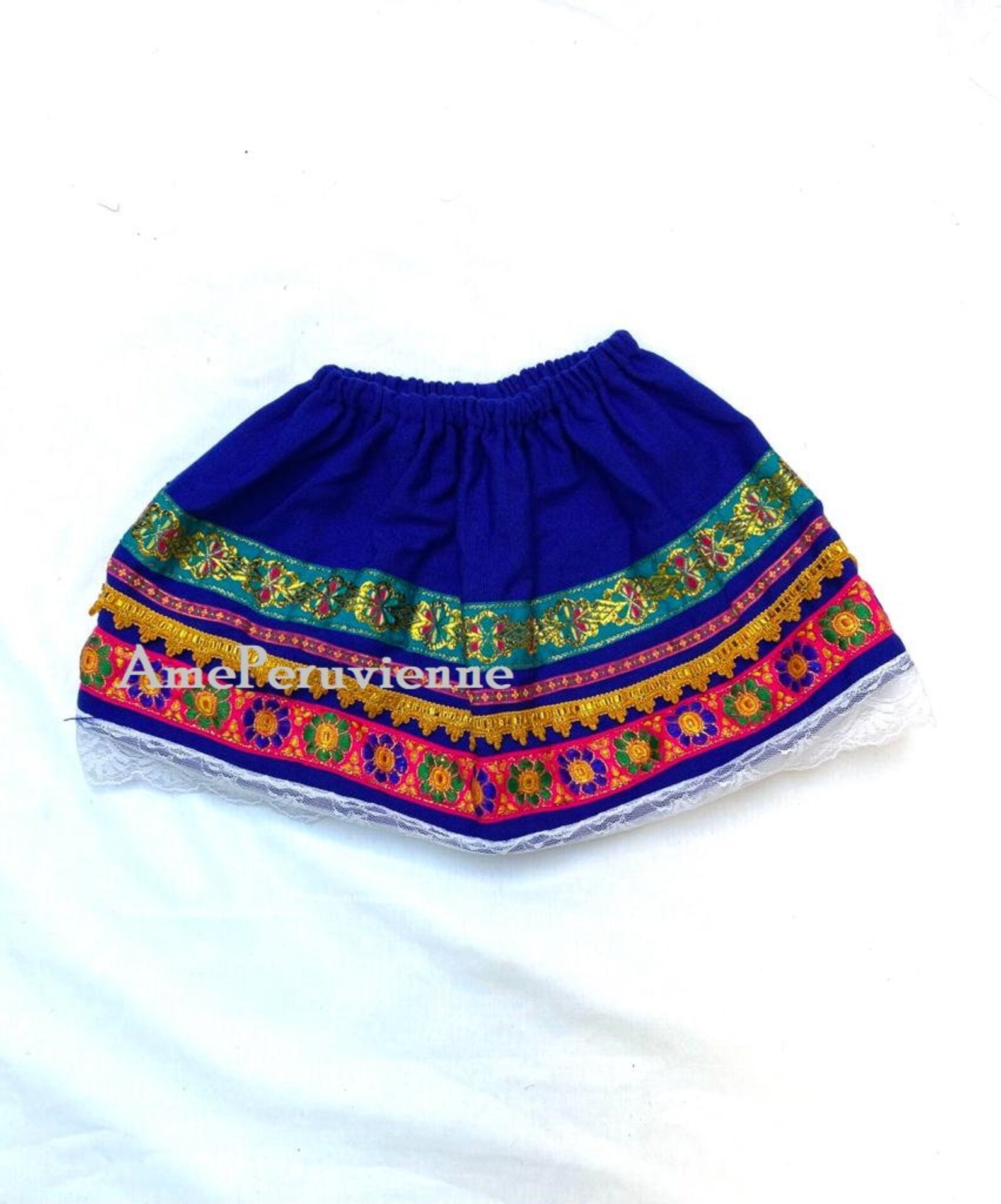 Colorful Peruvian Fabric Skirt Multi Color Girls Skirt - Etsy