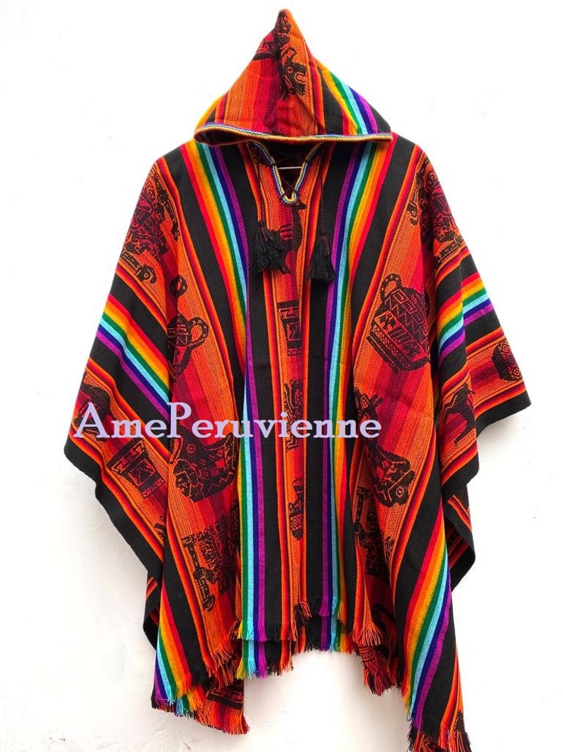 Alpaca Poncho for Men and Woman, Poncho Alpaca Wool, Peru, Poncho for ...
