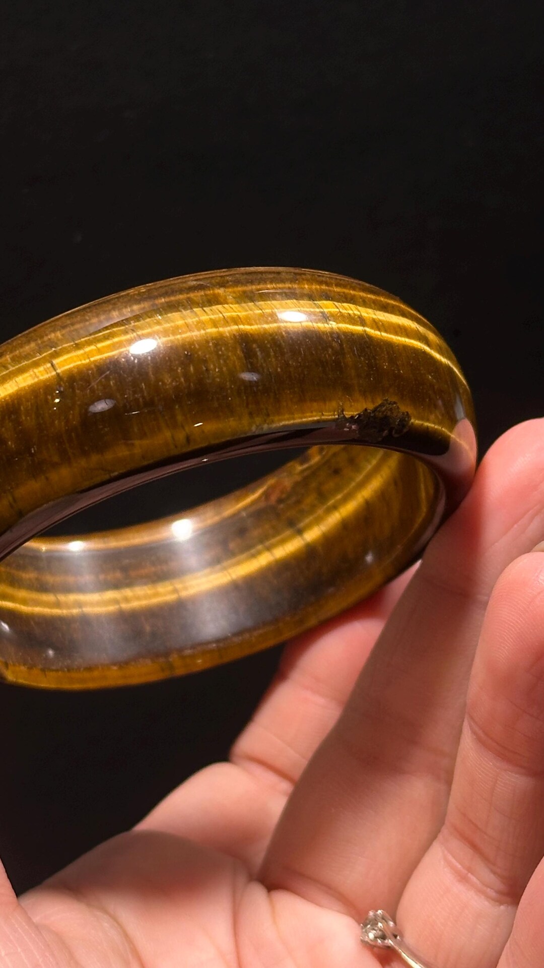 Golden Guardian Flame | Tiger’s Eye Bangle 58.5mm - Etsy