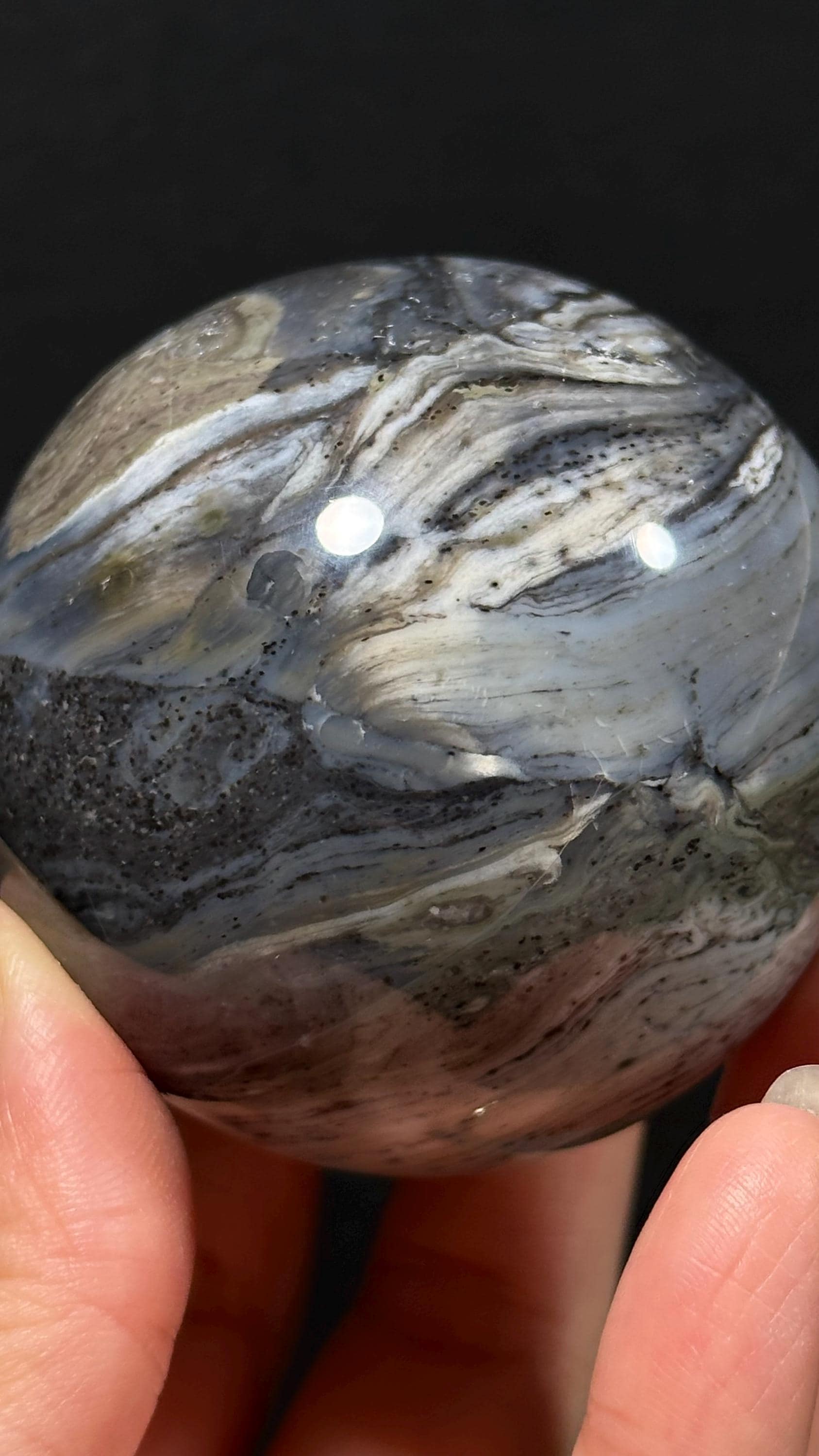 Ash Mirrors Rain | Ocean Jasper Sphere - Etsy