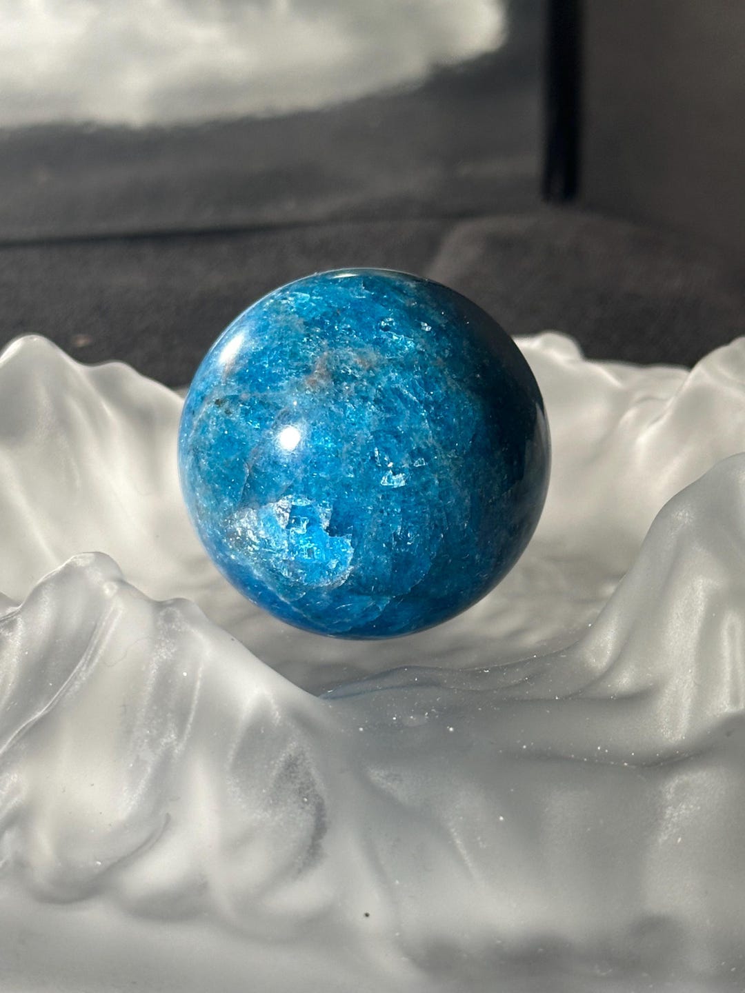 Blue Apatite Sphere | 42.8mm | Water Element, Insight, and ...