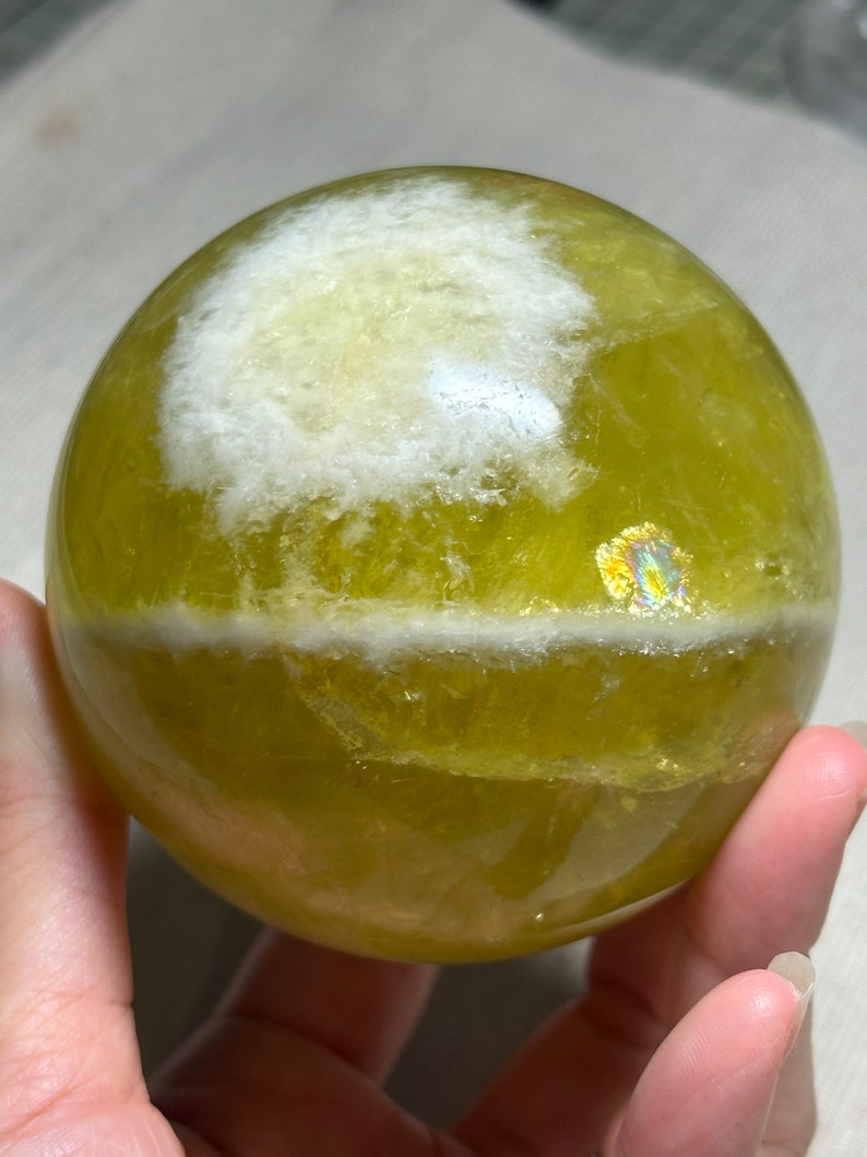 Sunrise Sphere – Citrine With White Phantom Inclusion - Etsy