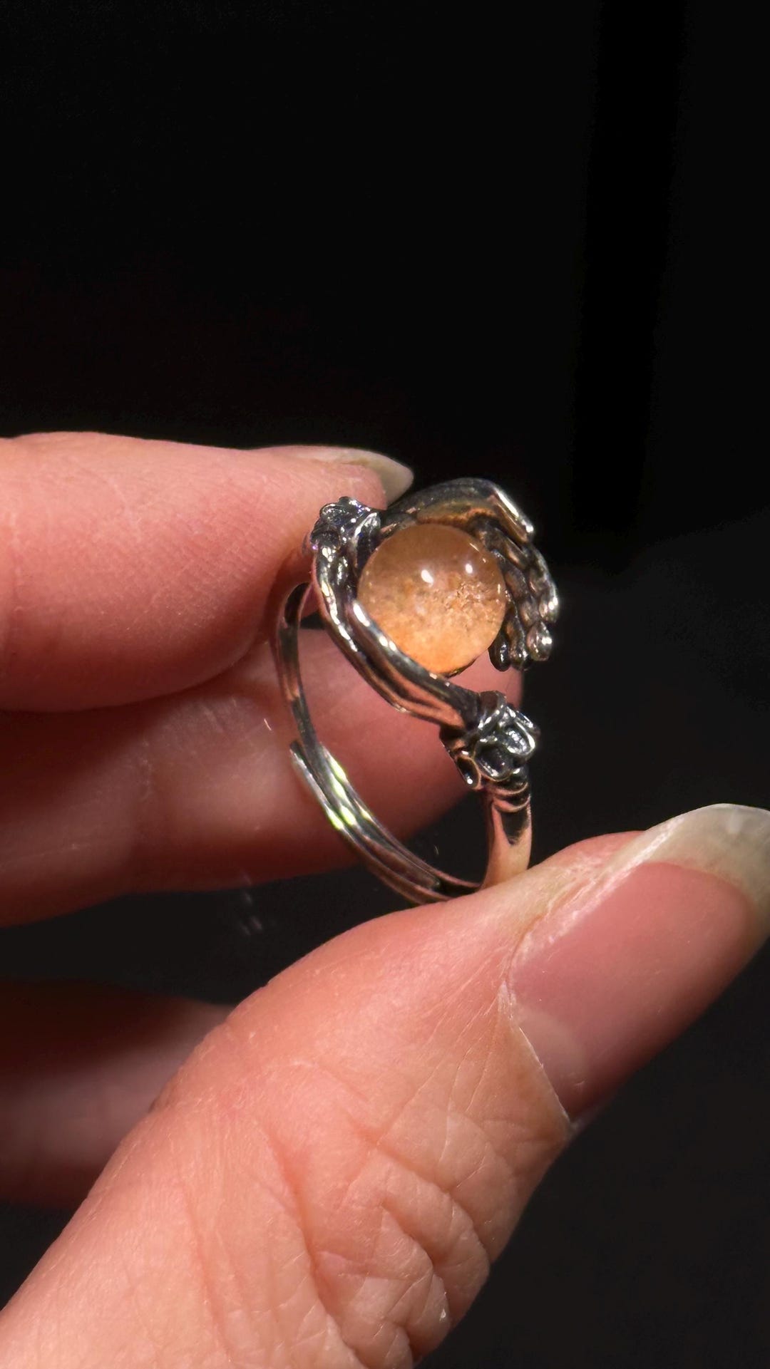 Sunset Emberlight | Orange Phantom Quartz Ring - Etsy