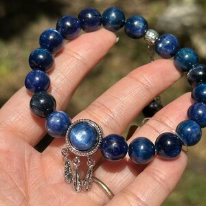 Midnight Witch: Kyanite Beaded Bracelet - Etsy